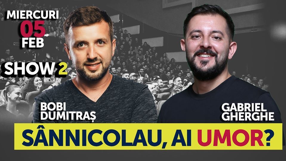Stand Up cu Bobi Dumitras si Gabriel Gherghe + invitati - Diverse evenimente - Iasi - Fest.ro