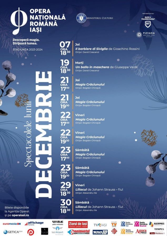 SPECTACOLELE LUNII DECEMBRIE 2023 - Spectacole - Iasi, Romania